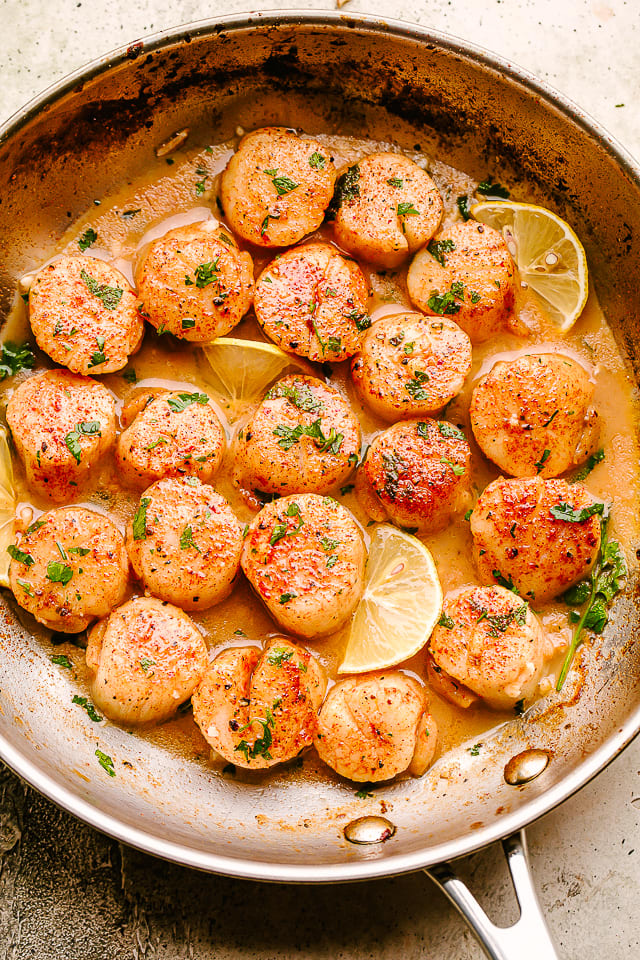 simple sauteed scallops
