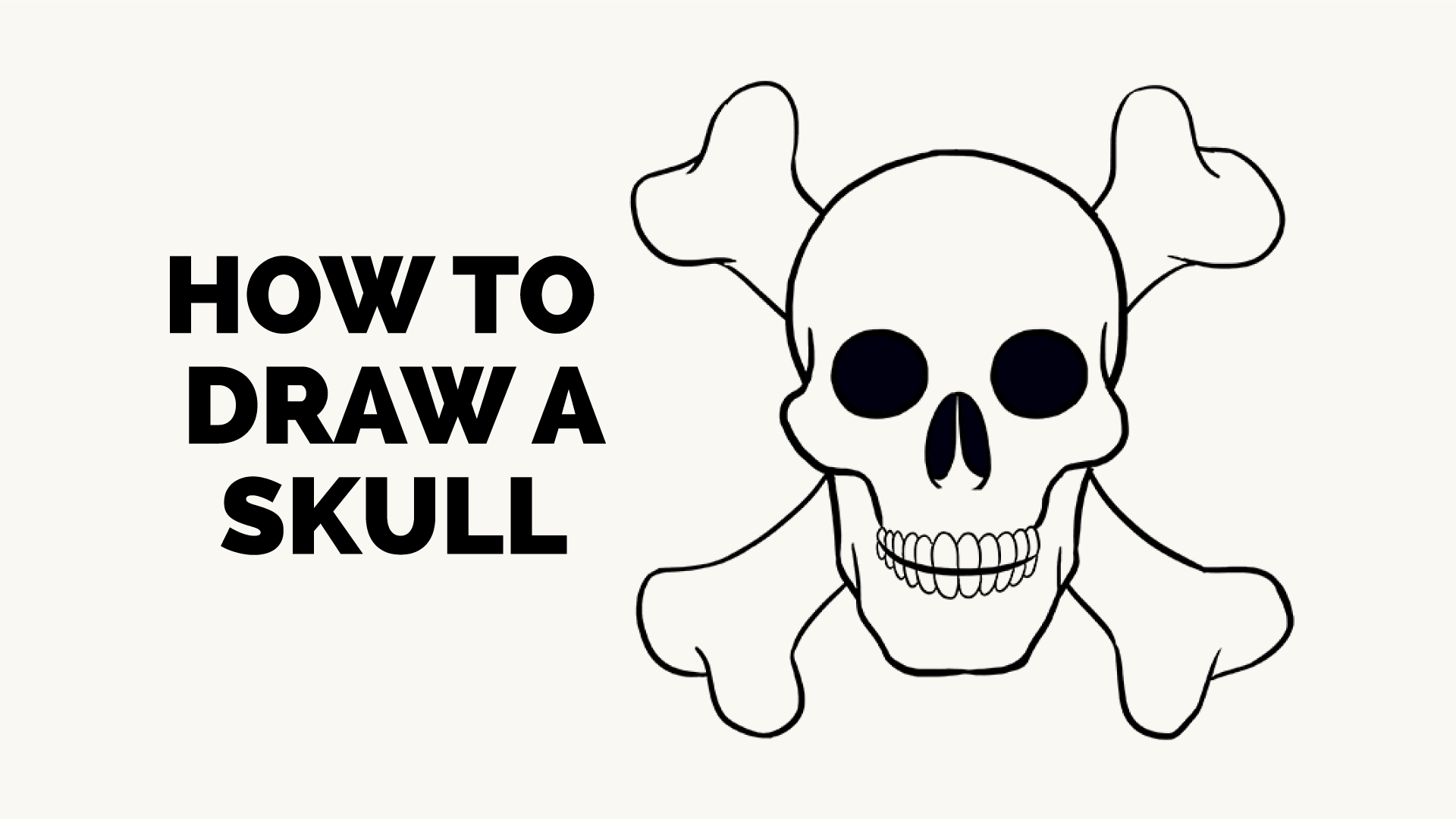 how to draw a easy skull