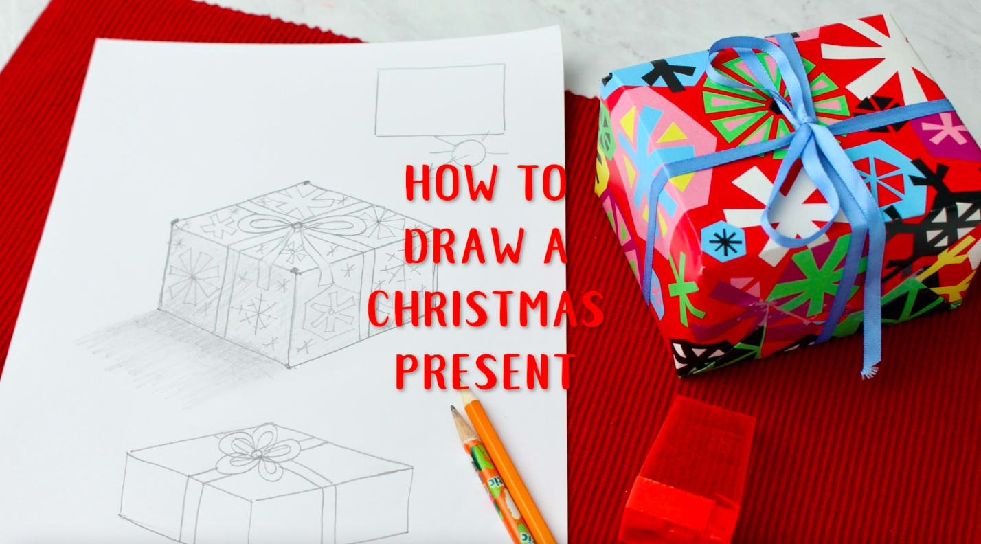 How To Draw A Christmas Present