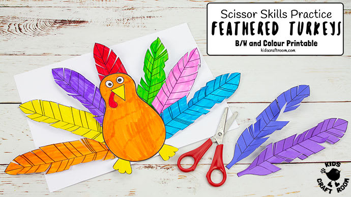 feather turkey template