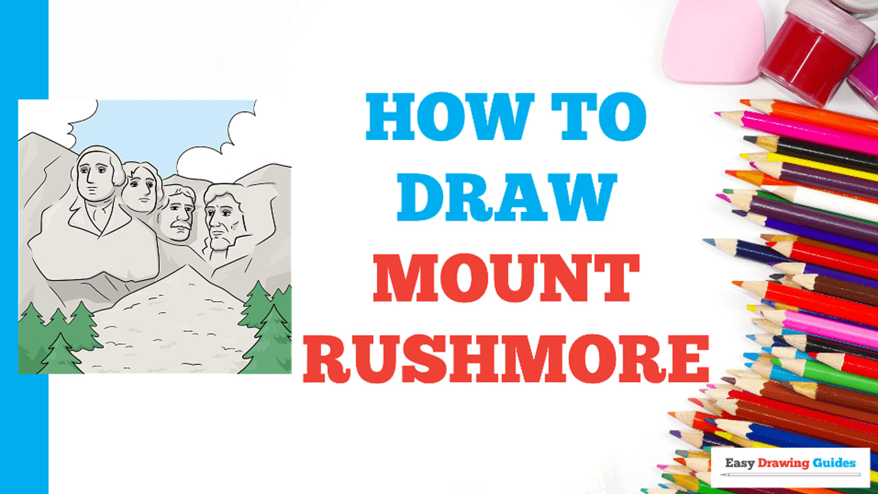 how to draw mount rushmore