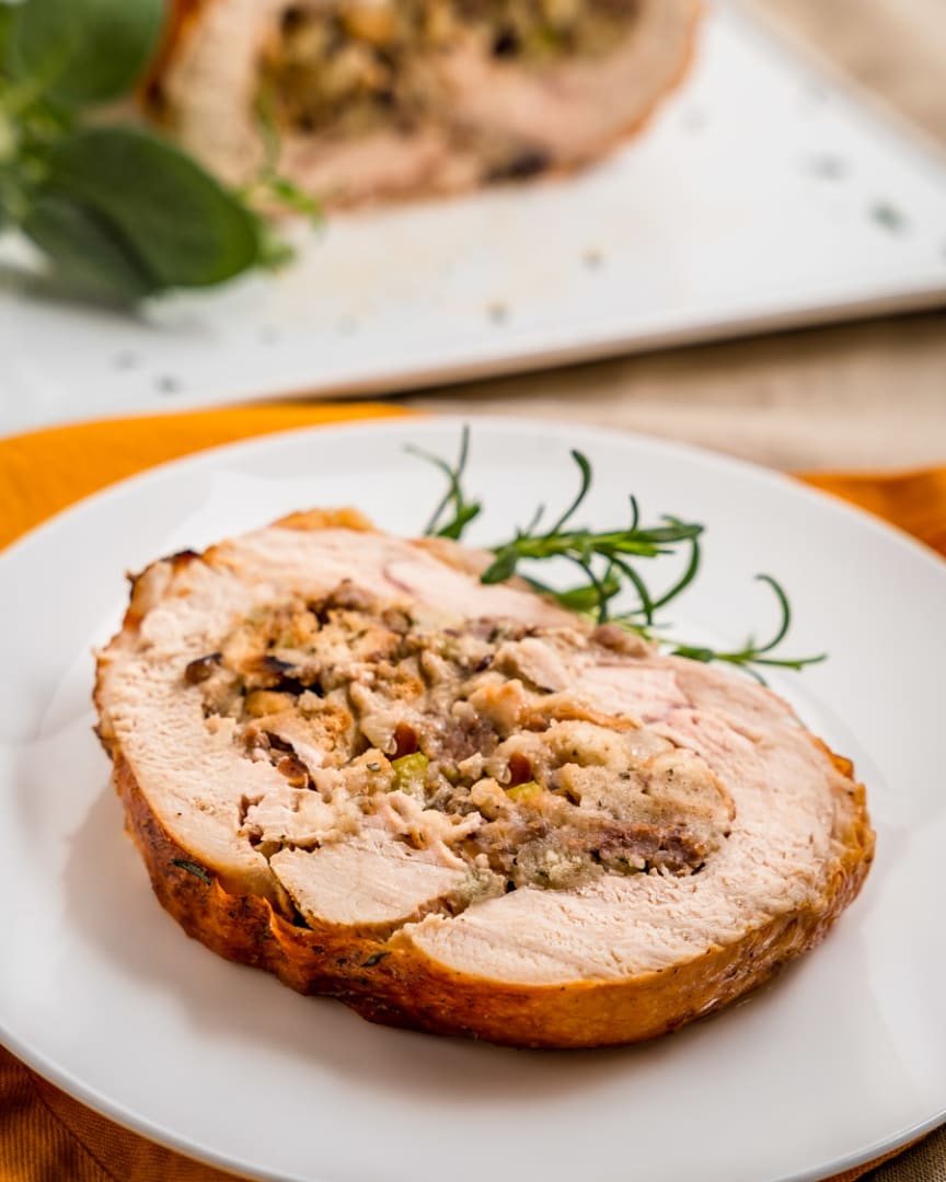 how to cook a turkey roll with stuffing