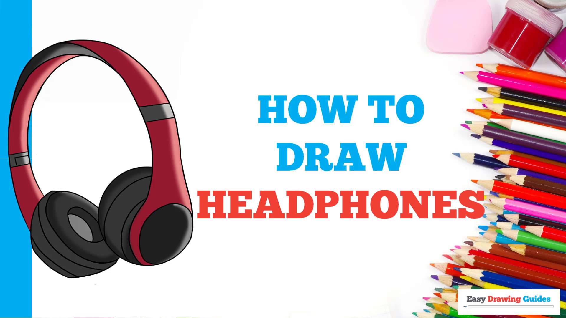 how to draw headphone