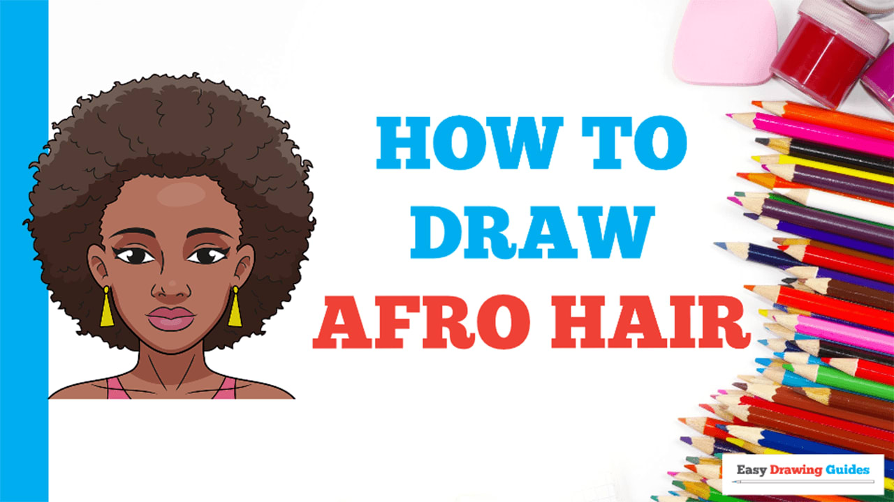 how to draw hair afro