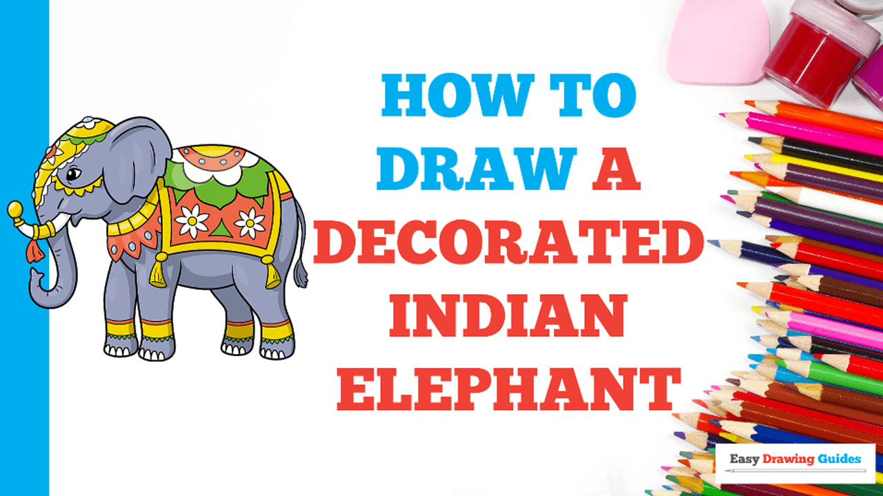 how to draw dasara elephant