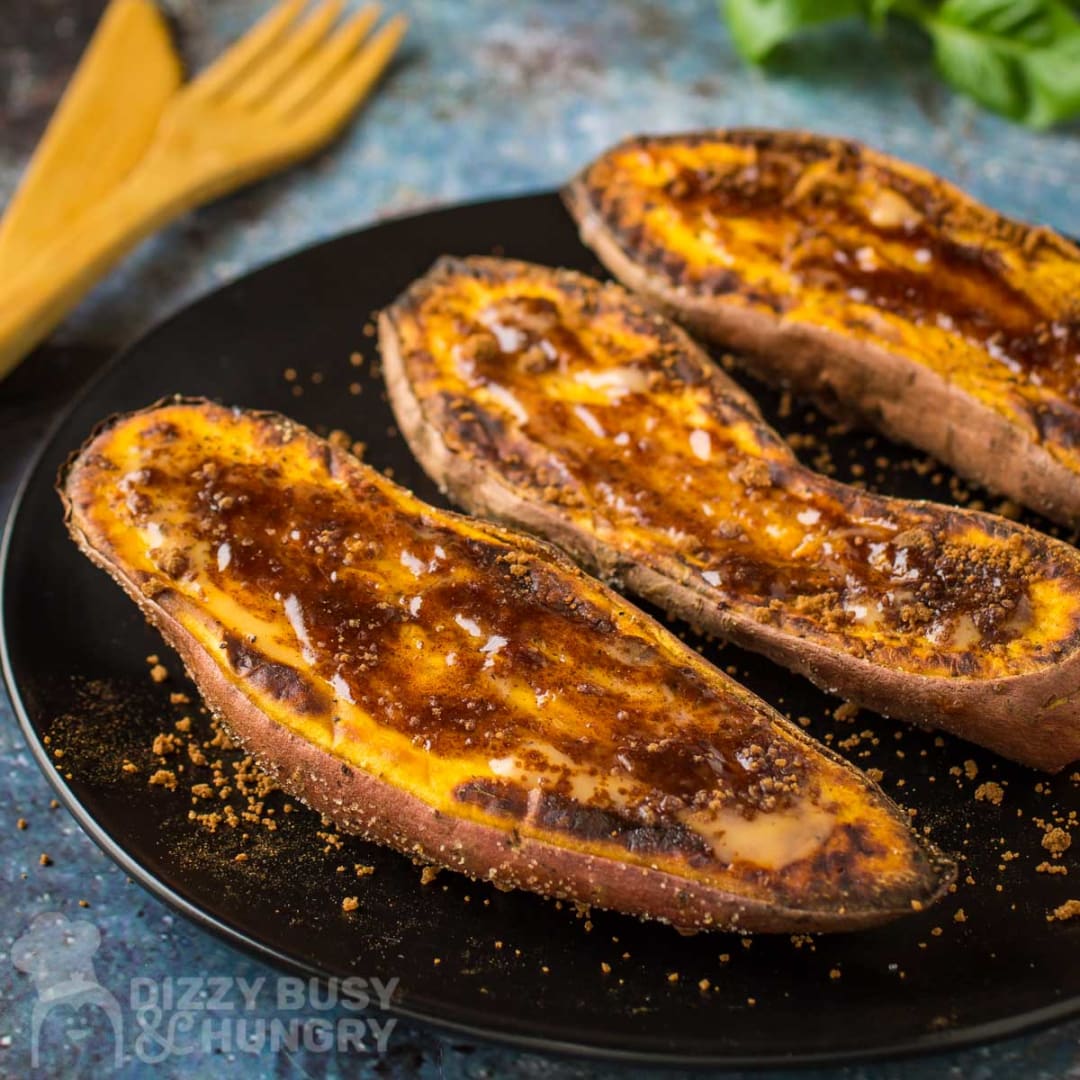how to cook sweet potato halves