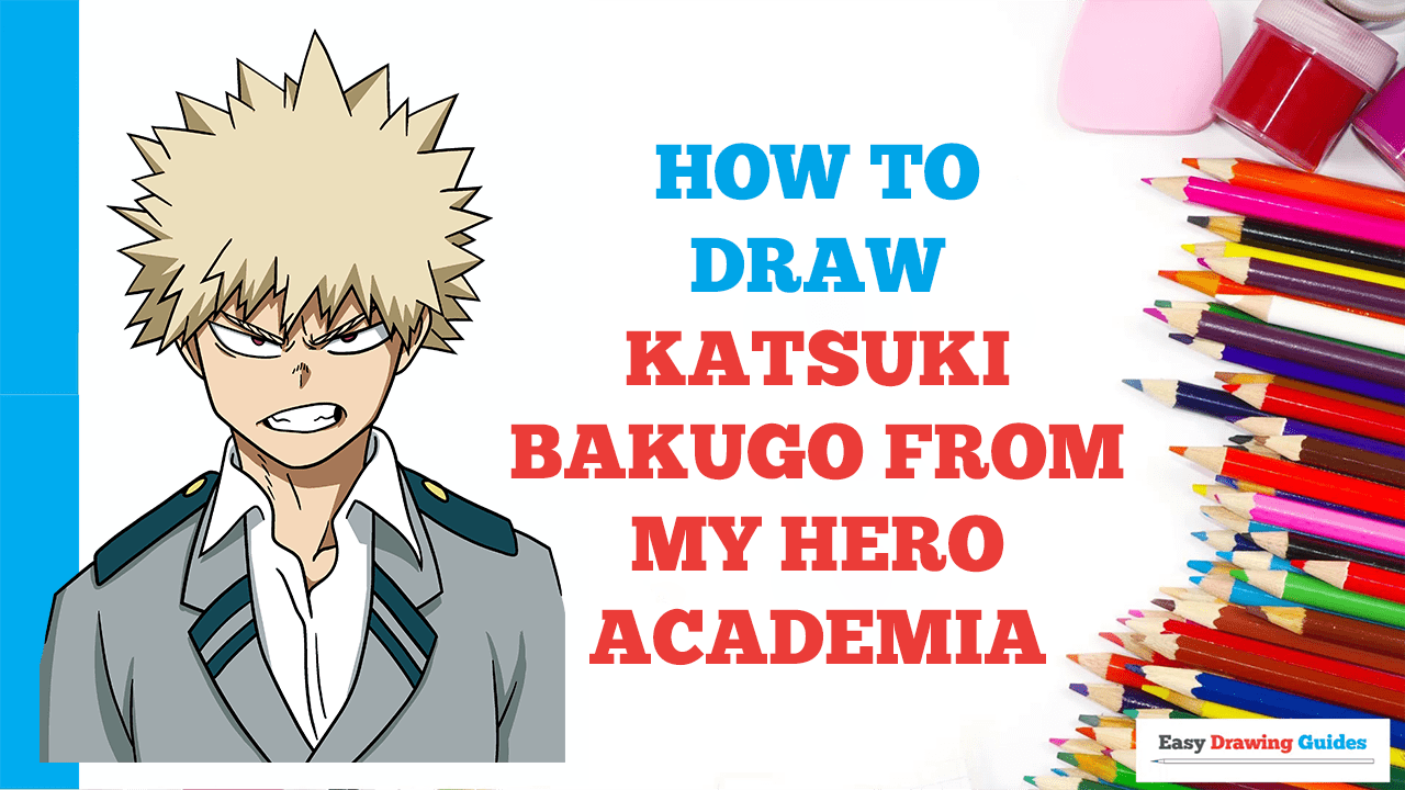 how to draw kacchan hair
