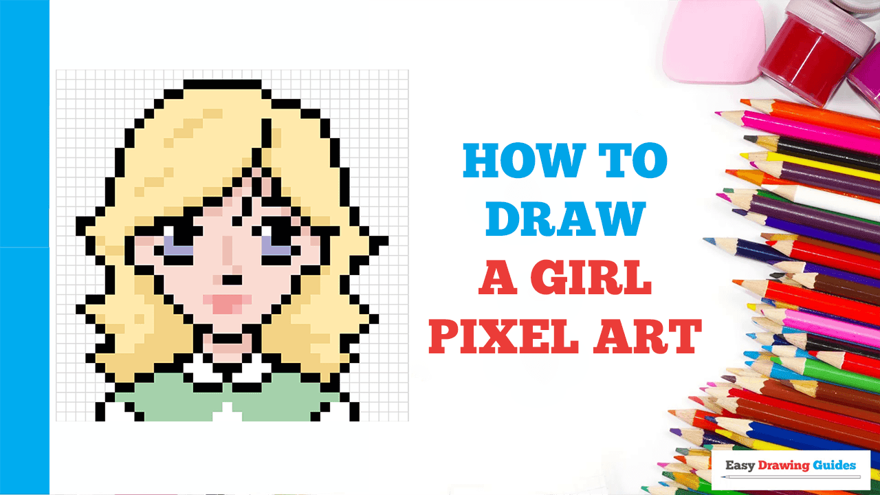 how to draw pixel art hair