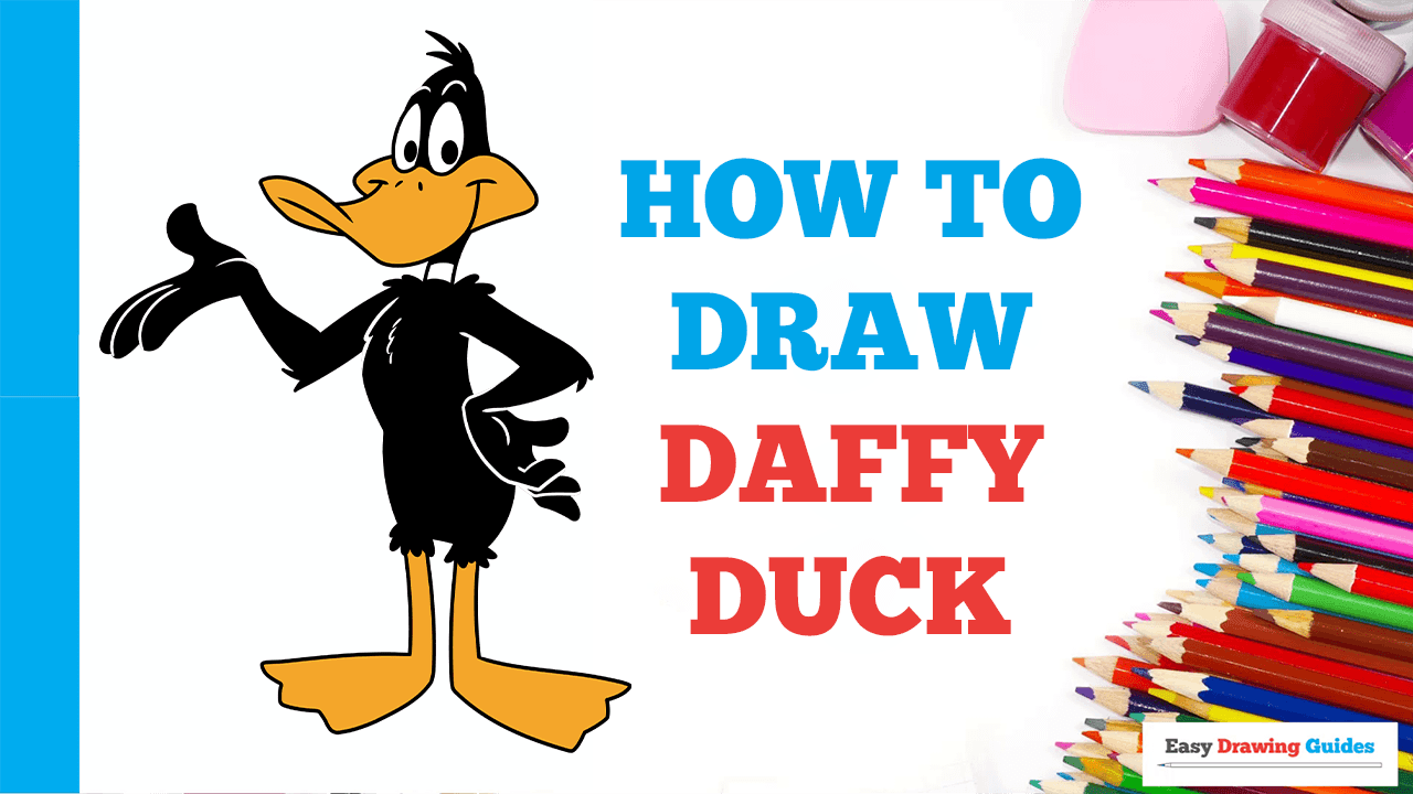 how to draw baby daffy duck