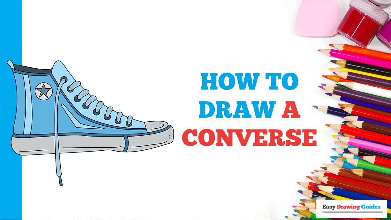 how to draw converse shoes from the side