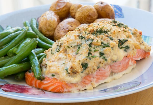 how to cook crab and shrimp stuffed salmon