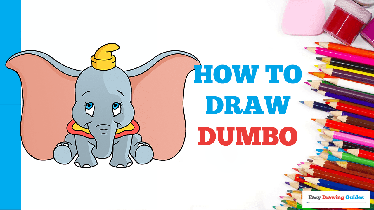 How To Draw Dumbo Really Easy Drawing Tutorial