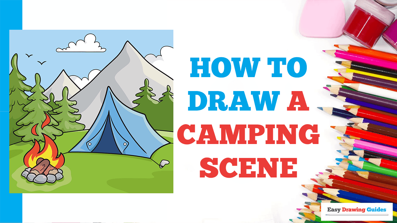 drawing camping