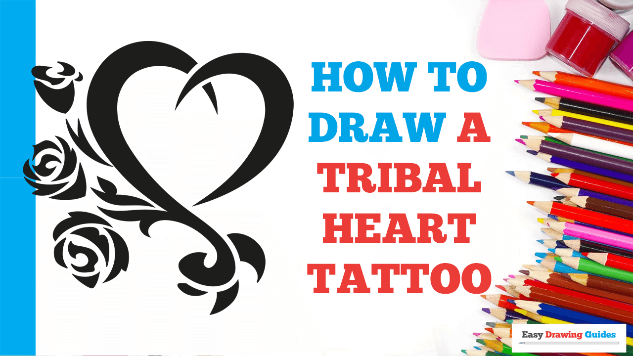 how to draw a heart tattoo