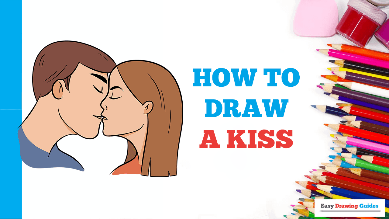 how to draw a kissing