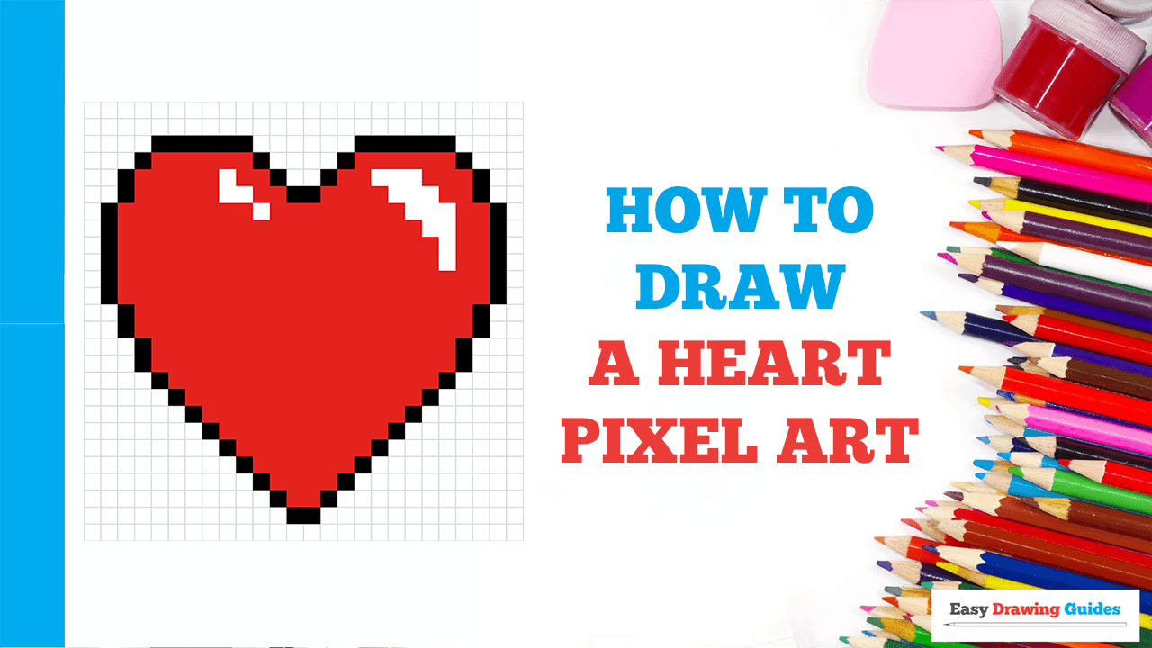 how to draw a heart in pixel art