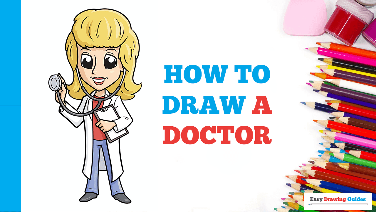 how to draw girl doctor